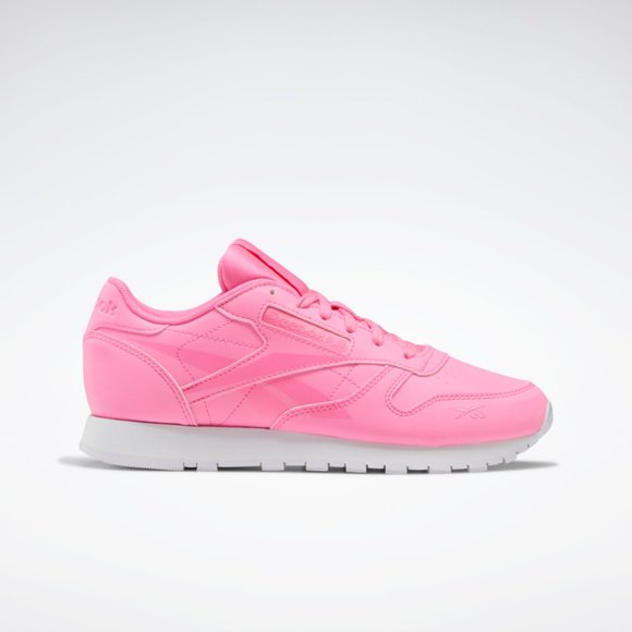 Reebok | Shoes | Reebok Womens Classic Leather Running Trainer Pink ...